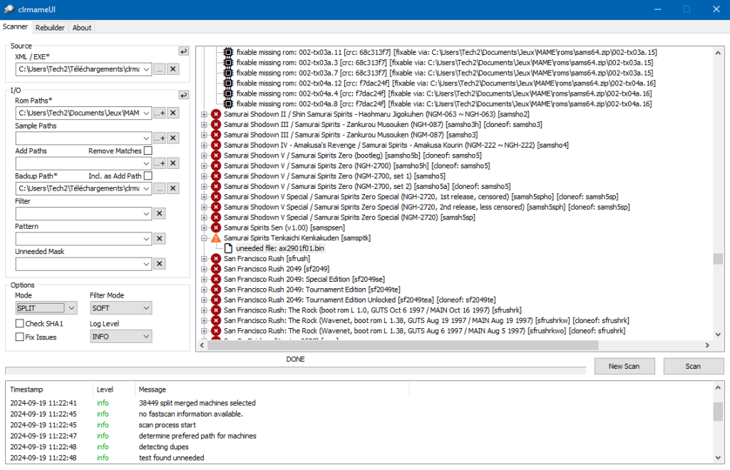 [Utilitaires Multi-systemes] ClrMAME (Scanner & Rebuilder) v0.6.0 - Emu ...